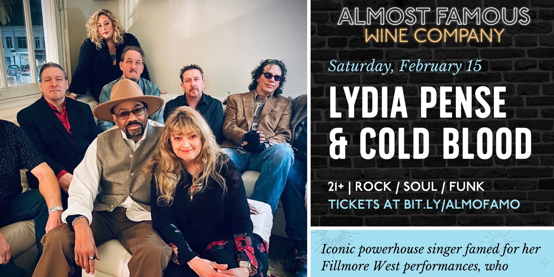 Lydia Pense & Cold Blood: iconic singer famed for Fillmore West ...